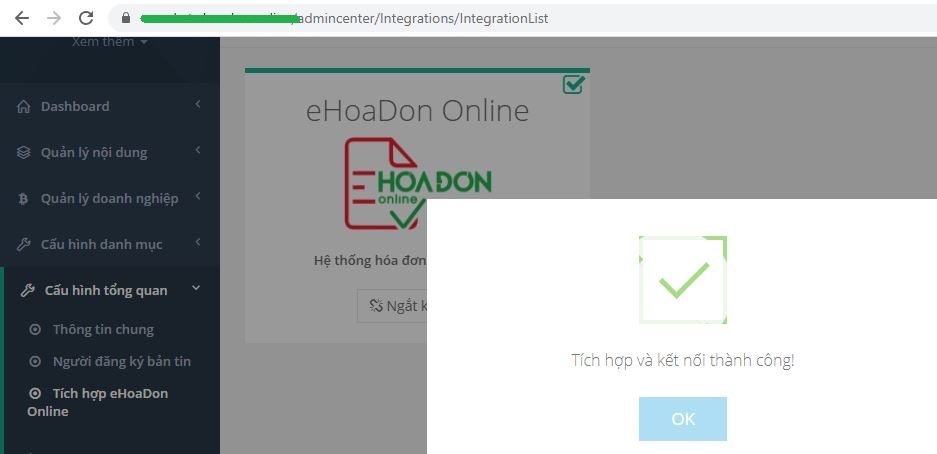 Tích hợp website thương mại điện tử BizStore với eHoaDon Online. Hóa ...